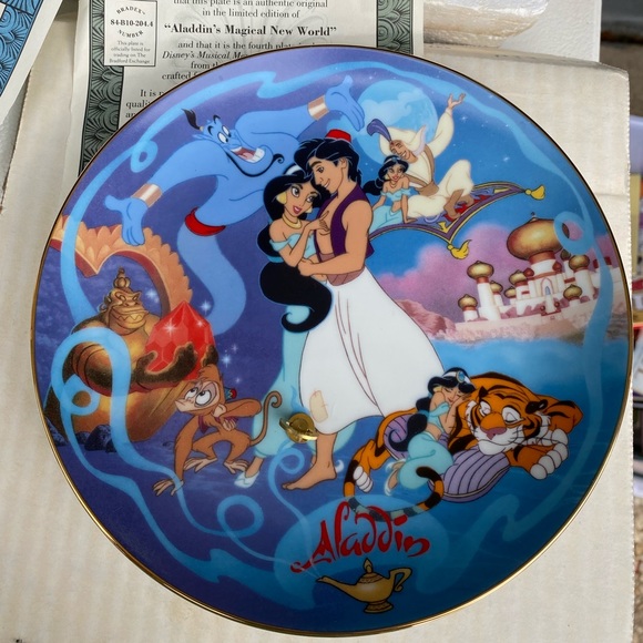 The Bradford Exchange | Other | Aladdin Collectable Disney Plate | Poshmark